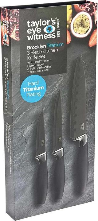 Taylor's Eye Witness BROOKLYN TITANIUM Küchenmesser-Set 3-teilig - Galaxus