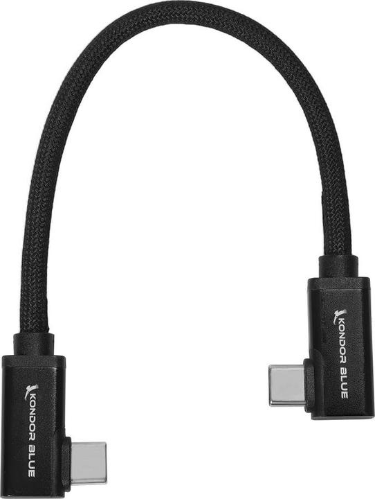 Kondor Blue Dual Right Angle 8 USB-C Braided Cable for 8K Data and ...