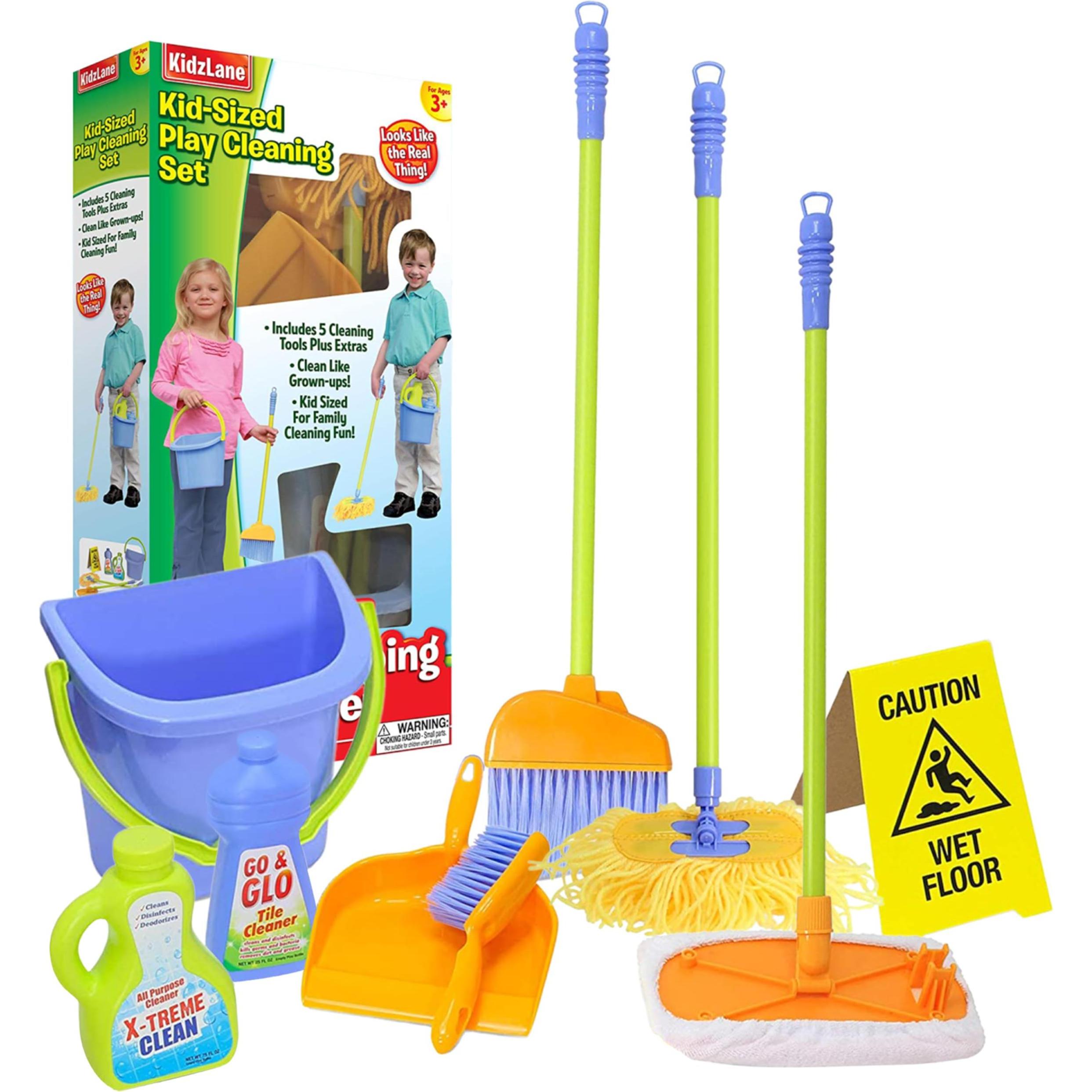 Kidzlane Reinigungsset für Kinder mit Besen und Mopp - Galaxus