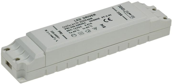Chilitec LED-Trafo "CTE-80-V2" 1-80W Ein 220-240V, Aus 12V ...