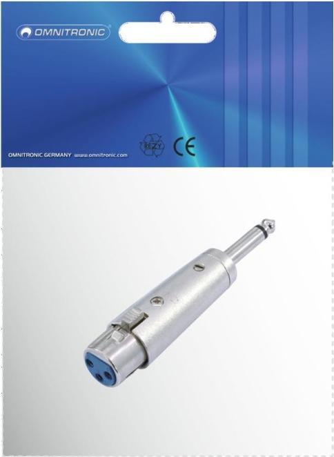 Omnitronic 30226400 XLR Adapter (1x XLR-Buchse 3 polig