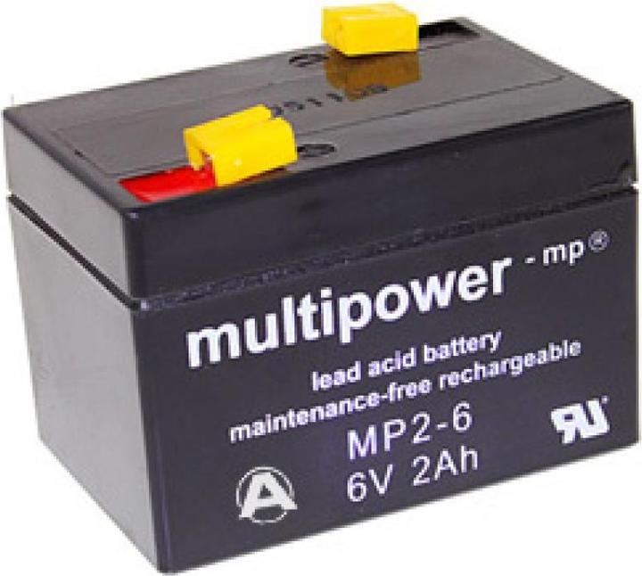 Multipower MP2-6 Akku PB Blei, 6 Volt 2000mAh, Anschluss 4,8m - Galaxus