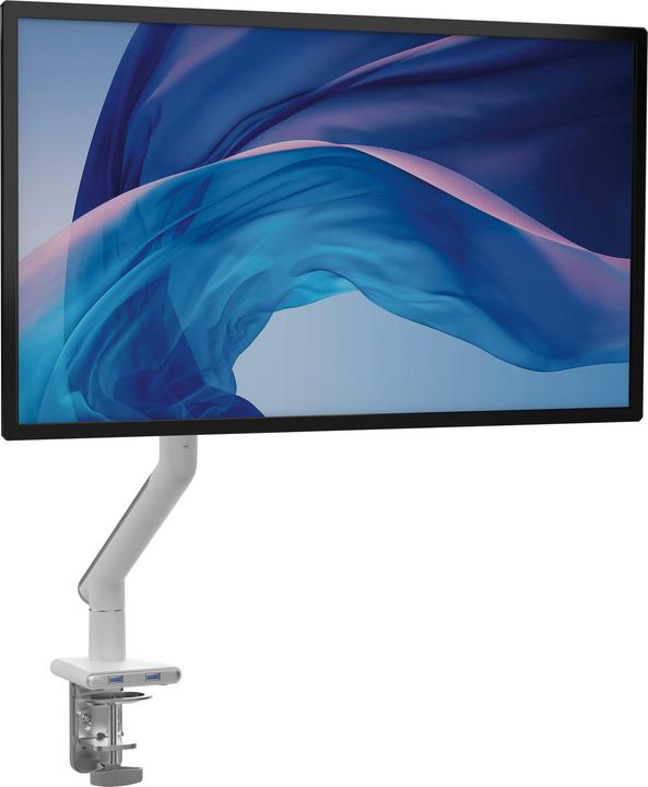 CTA Digital Single Monitor White Arm 23 to 35 Dual USB 30 Hub Ports and ...