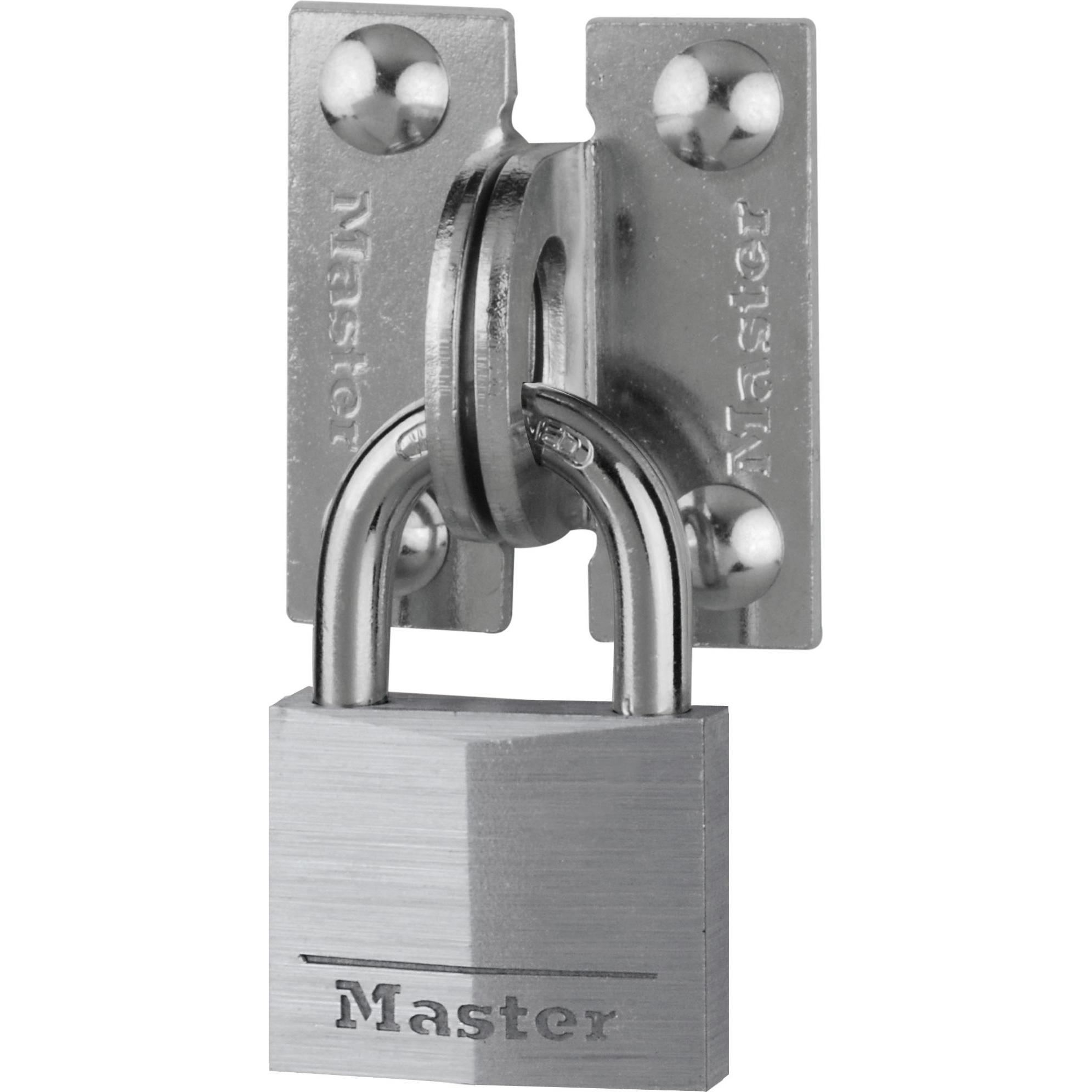 Master Lock Set of no. 60r right-angle steel padlock eyes + 40mm keyed ...