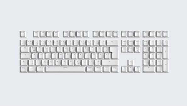 Wooting PBT Keycaps - German (ISO) - Just White - Keycaps - Tysk - Hvid ...