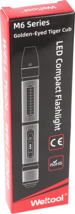 Weltool M6-DR Mini Taschenlampe, Länge nur 88mm, warmweisse LED - Galaxus
