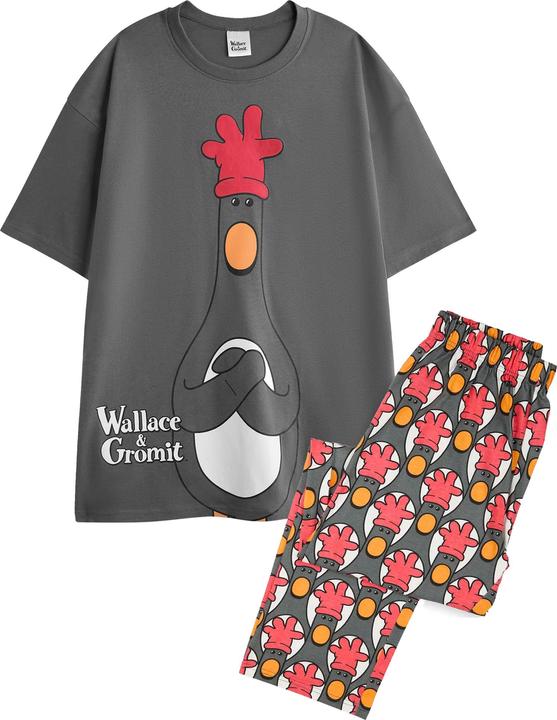 Wallace and Gromit Schlafanzug mit langer Hose kurzärmlig - Galaxus