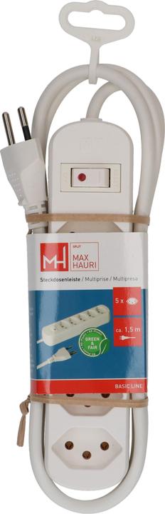 Max Hauri Basic Line socket strip (5x, Type 13, 1.50 m) - Digitec