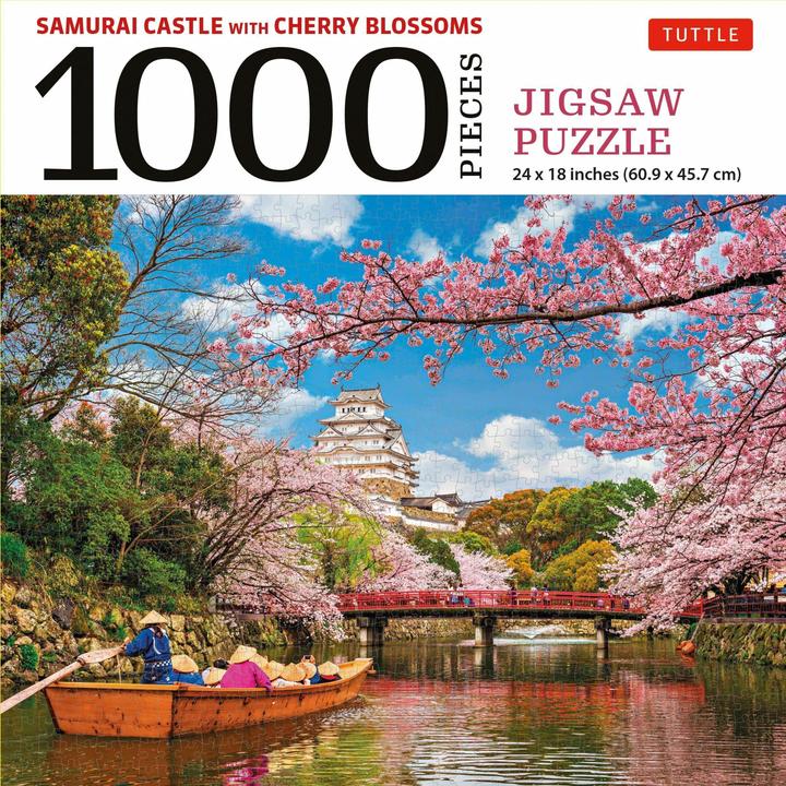 Tuttle Publishing Samurai Castle With Cherry Blossoms 1000 Piece Jigsaw ...