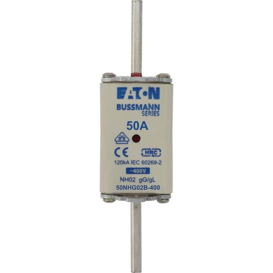 Eaton Fuse-link, 50 A, AC 400 V, 120 kA, NH02, gL/gG, IEC, double ...