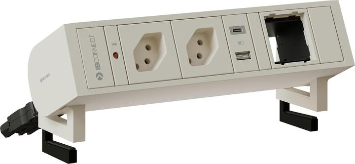 IB Connect SUPRA power strip white 2x type 13 1x USB-A/C 1x empty ...