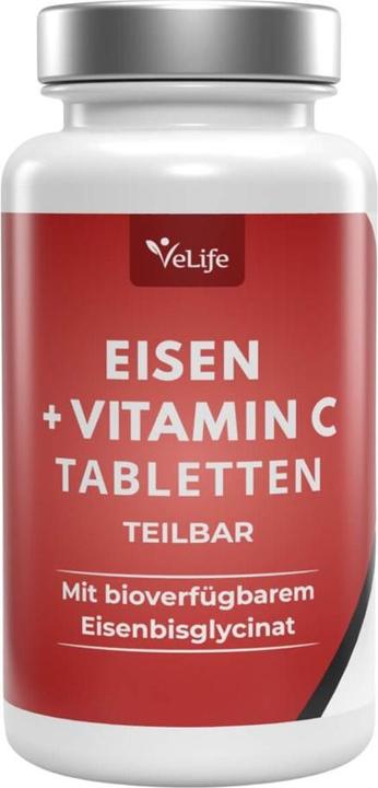 VeLife Eisen + Vitamin C Tabletten teilbar Dose 120 Stk