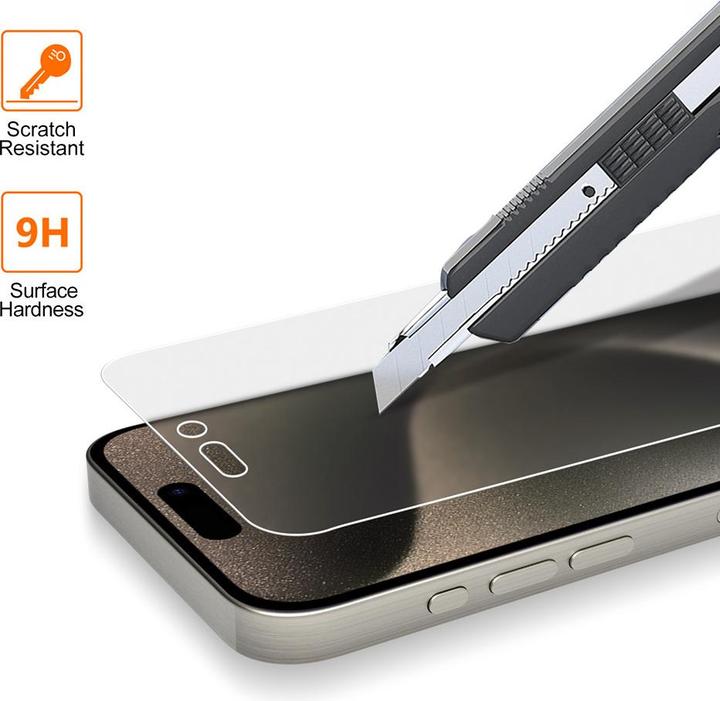 Vmax gehärtetes Glas 0,33mm klares Glas für iPhone16 Plus / 15 Plus 6,7 ...