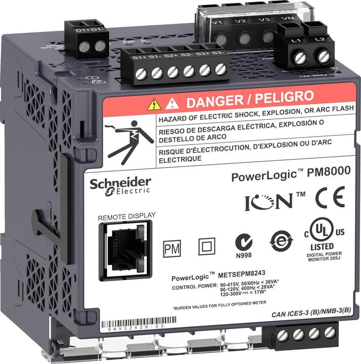 Schneider Analyseur de puissance ION classe A, PowerLogic PM8313 ...