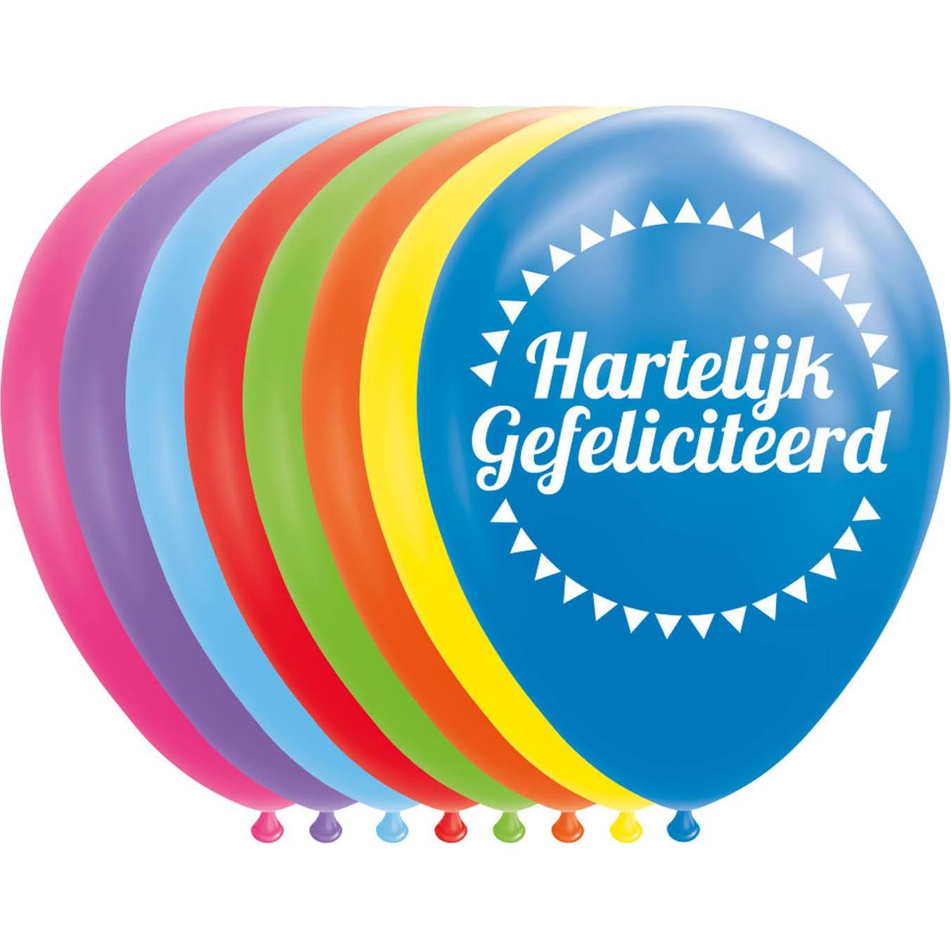 Globos Europe Luftballons Happy Birthday Mix Colors 30cm, 8St.