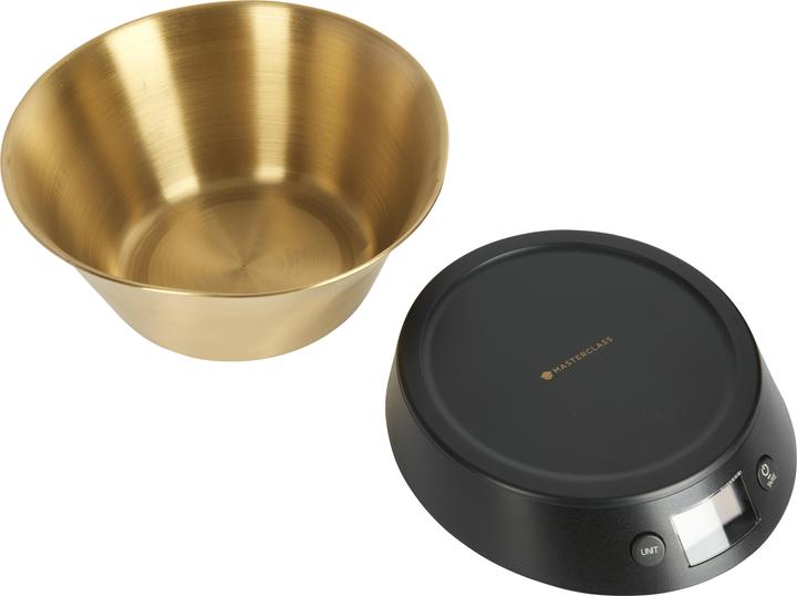 Master Class Electronic Scales with Brass Finish Bowl, 5kg, Gift Boxed ...