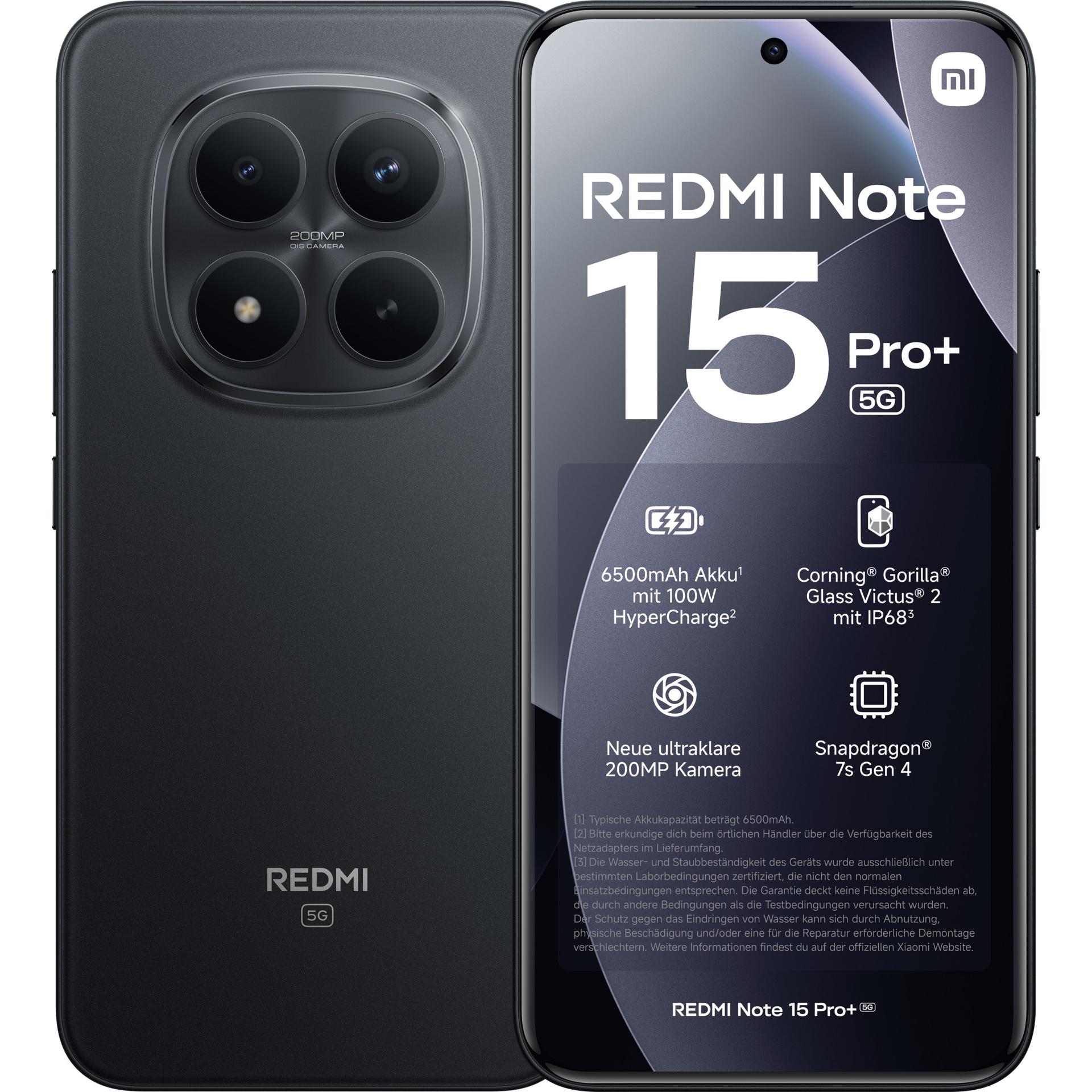 Xiaomi Redmi Note 15 Pro + (256 GB, Black, Black, 6.83", Dual SIM, 5G ...