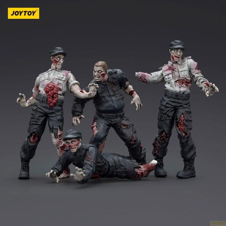 Joy Toy Zombie Dark Source Actionfiguren 4er-Pack Security Guards 8 cm ...