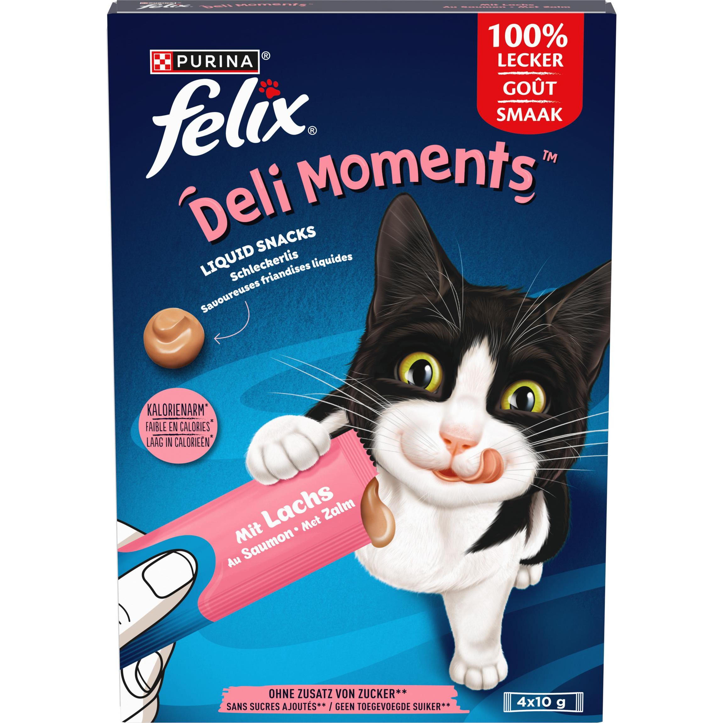 Purina ONE Felix snack per gatti Deli Moments salmone 4 x 10g, tipo ...