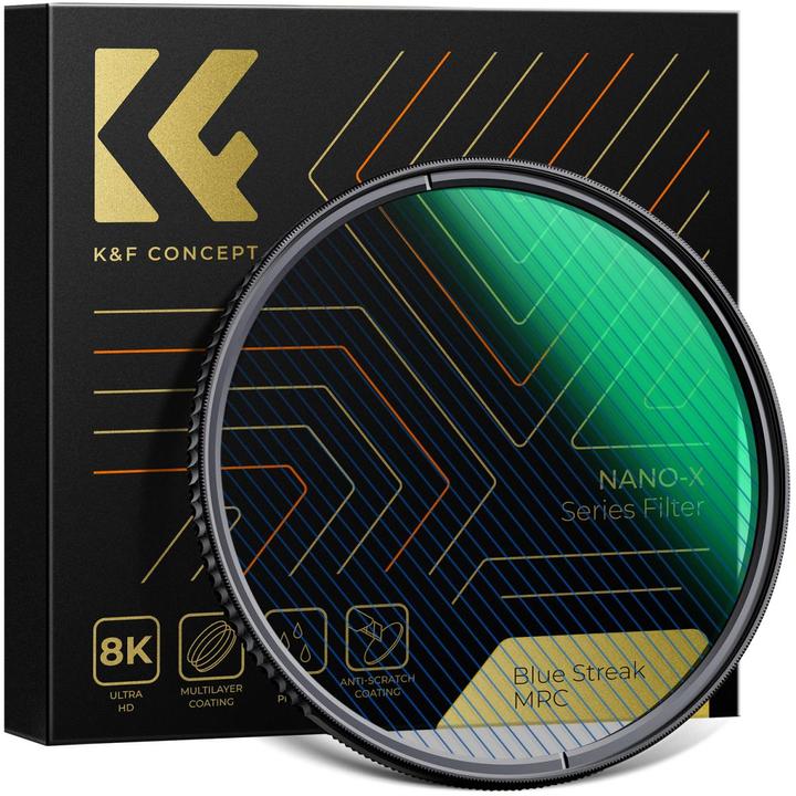 K&F Concept 77mm Blue Streak Filter, HD, Waterproof, Anti Scratch ...