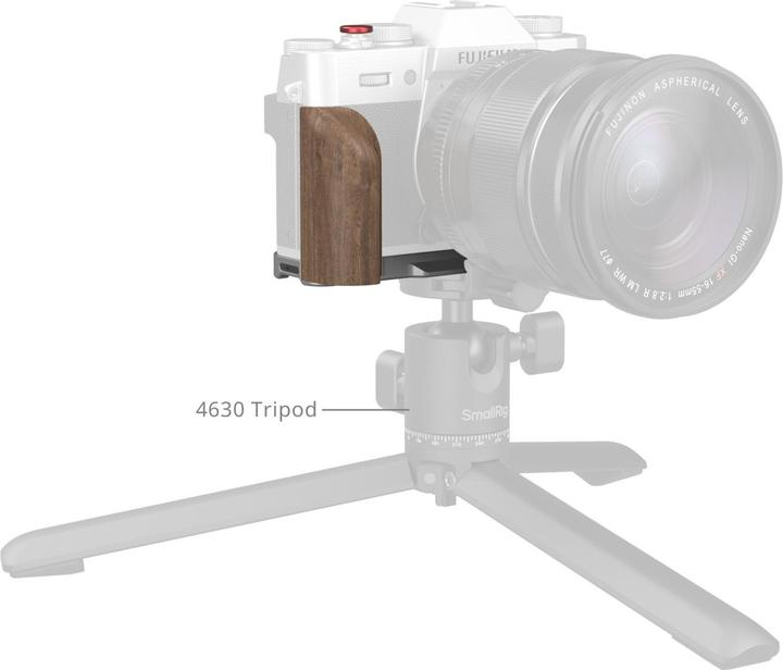 SmallRig 5667 L-Shaped Mount Plate with Wooden Handle for FUJIFILM X ...