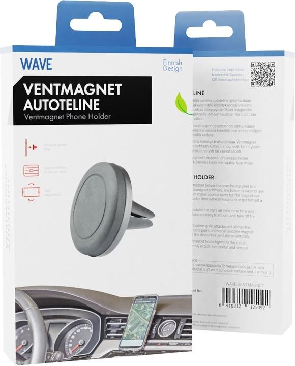 Wave Ventmagnet -autoteline, musta - kaufen bei Galaxus