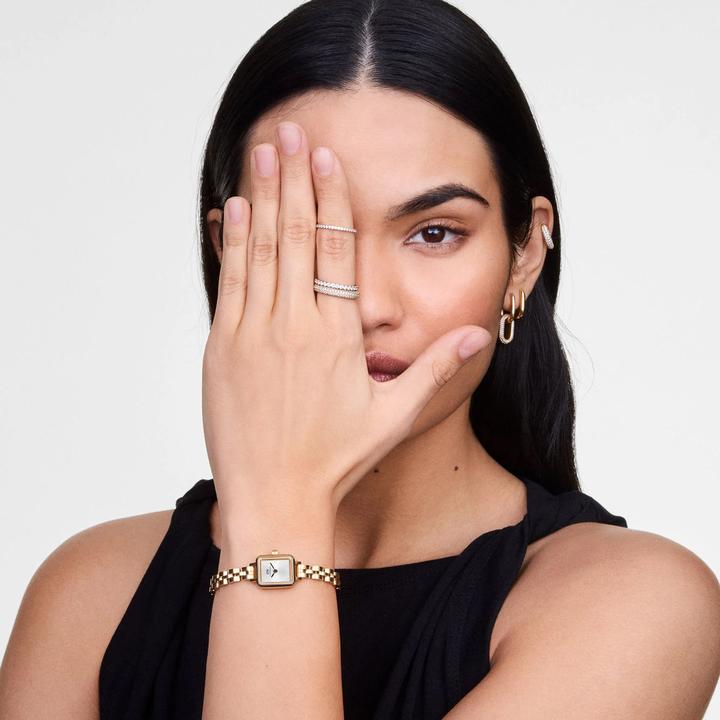 Daniel Wellington - Quadro Mini 15.4x18.2 Arch 3-Link White Sunray Gold DW00100850 - Galaxus