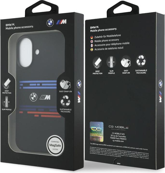 BMW M Silicon Horizontal Line MagSafe Case for iPhone 17 Black - Galaxus