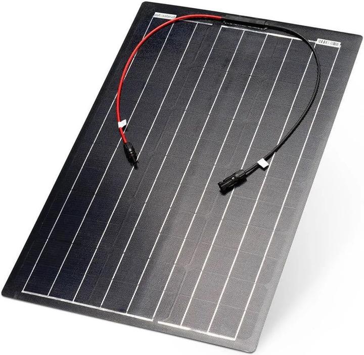Autosolar 60W Solar Panel 12V black- Solar Panel thin - ETFE BLACK- for ...