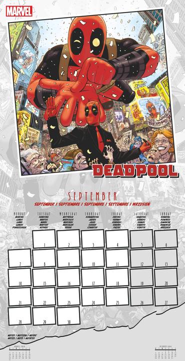 Pyramid Marvel Deadpool Square Calendar 2026 30x30 - Digitec