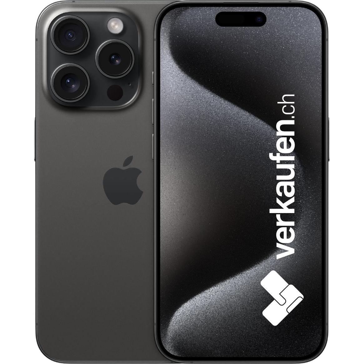 verkaufen.ch iPhone 15 Pro (256 Go, Titane noir, 48 Mpx, SIM + eSIM, B ...