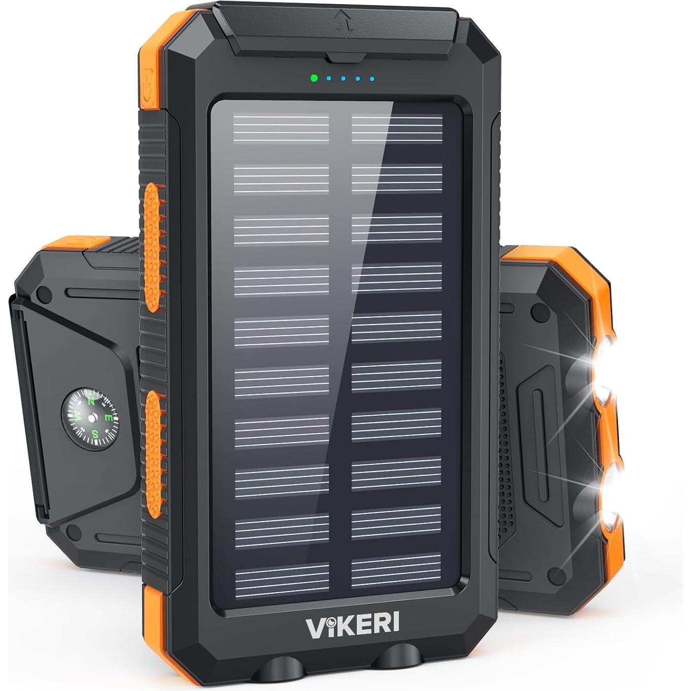 Vikeri Solar Powerbank 26800mAh mit USB-C und 4 Anschlüssen - Digitec