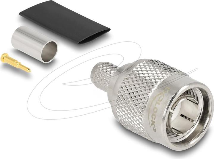 Delock TNC Stecker zum Crimpen RG-59mit passendem Schrumpfschlauch