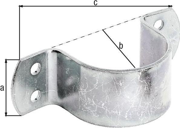 Alberts Morsetto per tubi da 60 mm fr 2 inch, zincato giallo - Galaxus