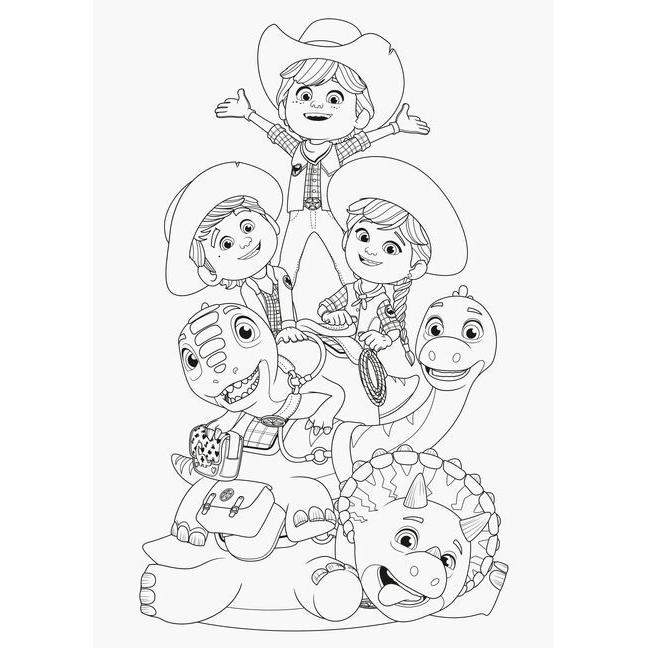 dino ranch coloring pages printable