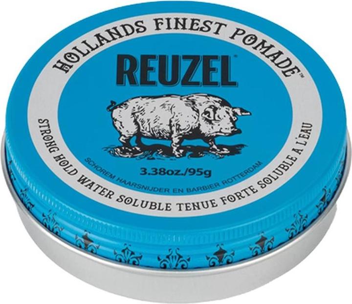 Reuzel Blue Strong Hold Pomade for High Shine Look (Cera per capelli ...