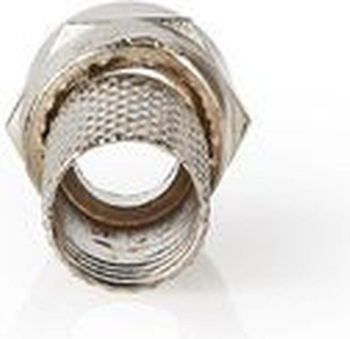 Nedis F-plug straight plug nickel-plated 75 Ohm twist-on cable entry ...