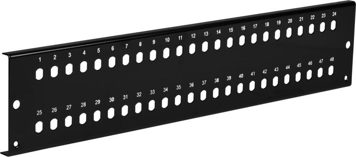 EFB Elektronik Frontblende 2 HE 48 x ST/FC D-hole schwarz (VSB2HE-FP-SW ...