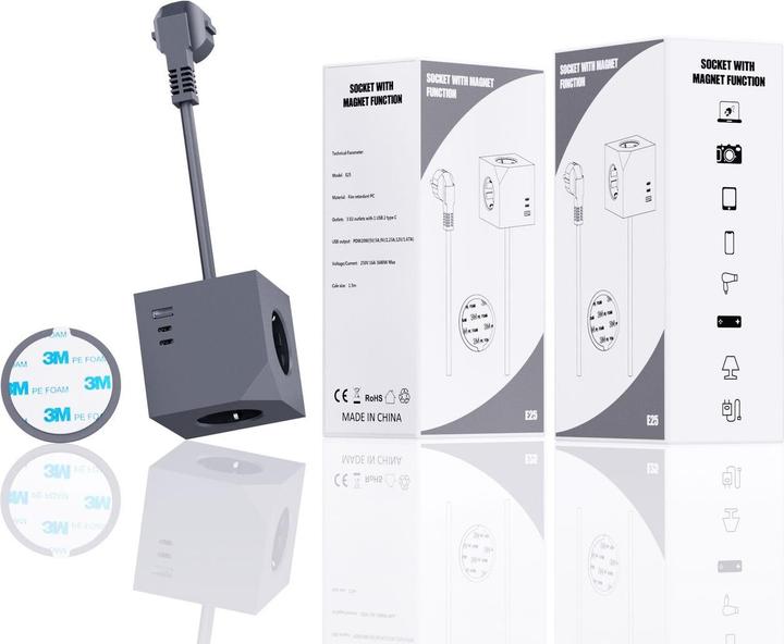 MicroConnect Power Cube, 3 Schuko outlets - kaufen bei Galaxus