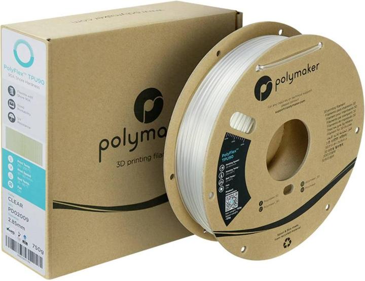Polymaker PolyFlex TPU90 2.85 mm 0.75 kg Clear - Shore Härte 90A - Galaxus