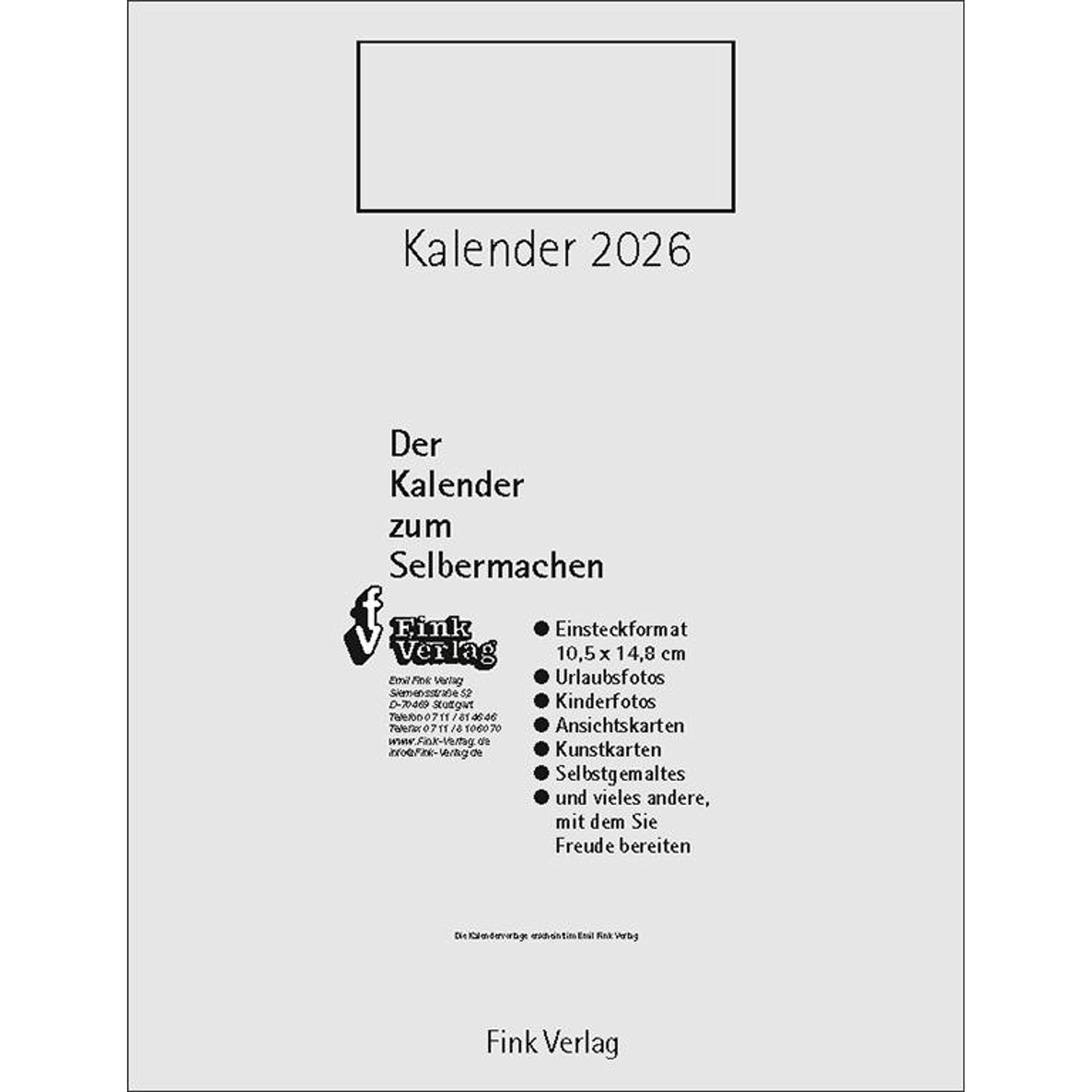 Fink Emil Kalender zum Selbermachen 2026 - kaufen bei Digitec