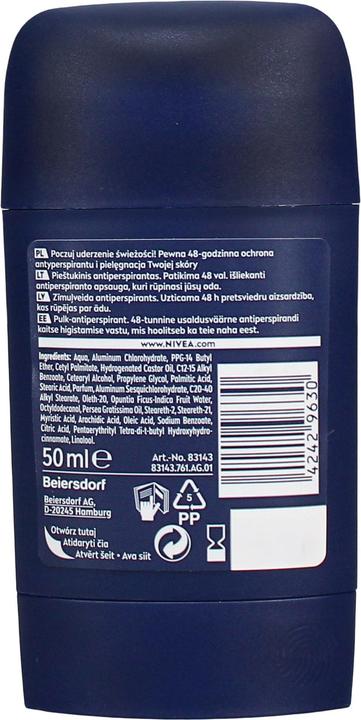 NIVEA Men Fresh Kick Antiperspirant Stick 50Ml (Stick)