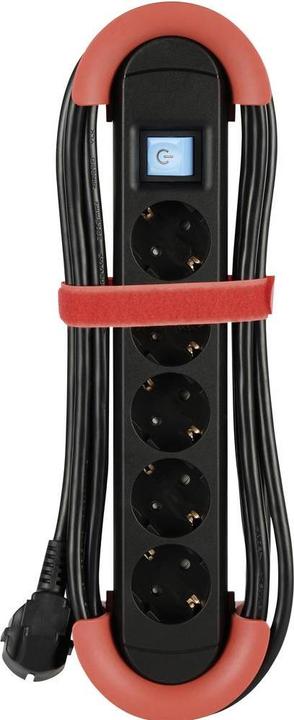 Maxtrack NV 60-5 L Multiple socket outlet with switch Black earthing ...