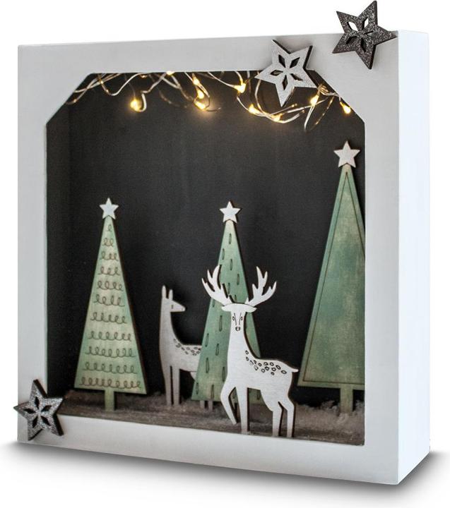 Rayher Holz-Steckmotive "Winter Home", 5er-Set, Sperrholz