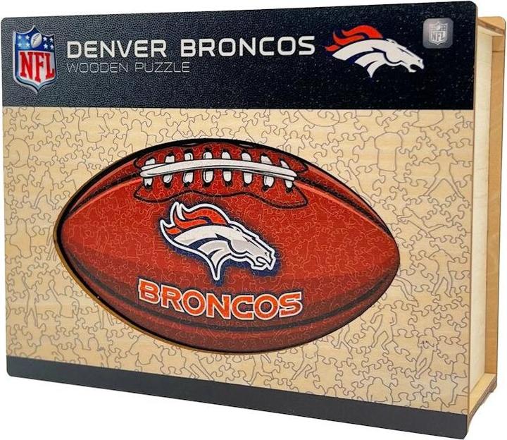 Iconic NFL - Denver Broncos – Football mit Logo - Holz Puzzle Grösse S ...