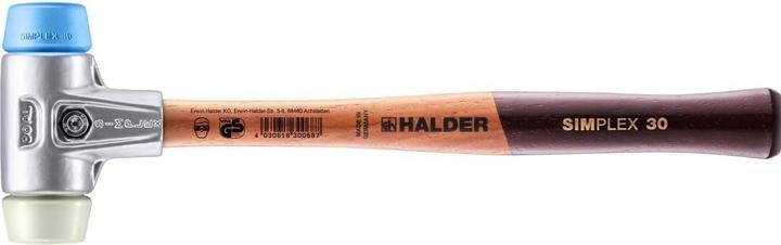 Simplex Schonhammer mit Aluminiumgehäuse und Holzstiel, Ø 30, TPE-soft ...