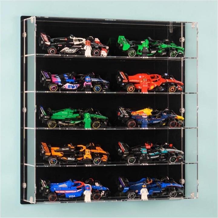 iDisplayit Acrylic wall display for 10 LEGO® Speed Champions F1 series ...