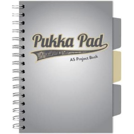 Pukka Fun Projektbuch Grau A5/100K kariert grau (3 Stk.) - Digitec