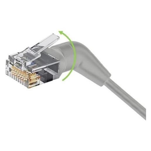 Générique Exertis Connect Patchkabel Cat.6A, winkelbar, U/FTP, grau, 2 ...