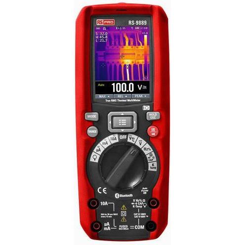 RS PRO RS-9889 Bluetooth Hand Multimeter, CAT III, CAT IV 1000V ac ...